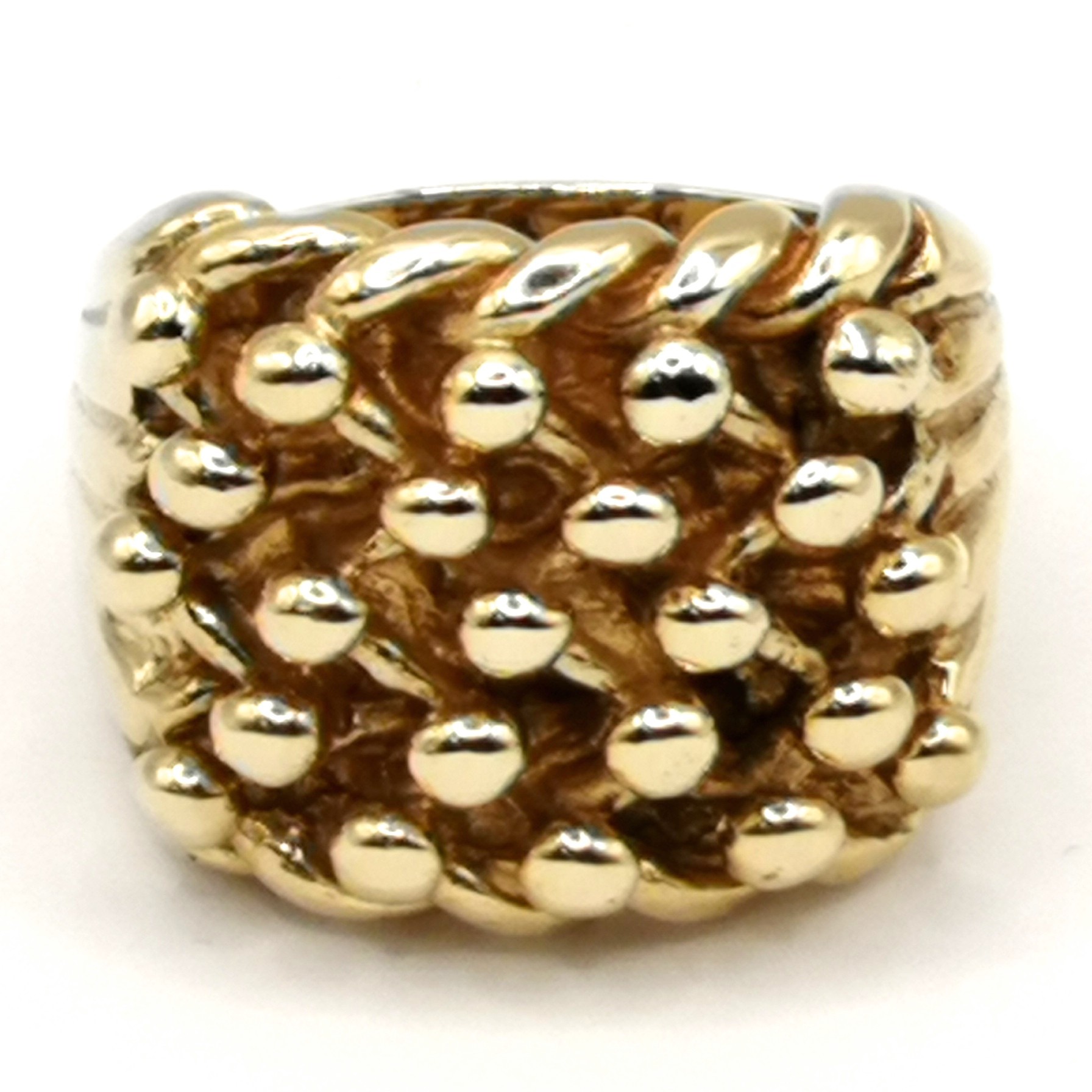 9ct Gold 5 Row Keeper Ring 28.6g - Vintage Jewellery & Watches Online